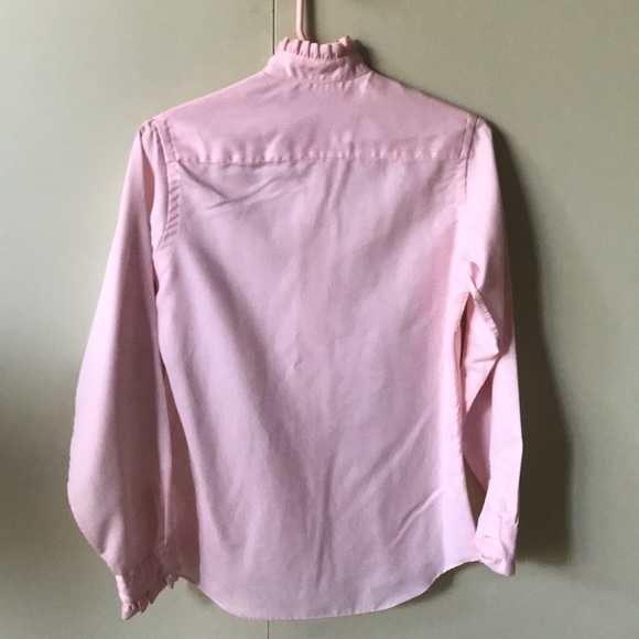 Topshop | Tops | Vintage Pink Womens Ruffled Collar Shirt | Poshmark